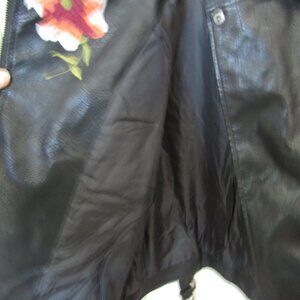 Blank NYC | Jackets & Coats | Blank Nyc Black Vegan Leather Moto Embroidered Flowers And Silver ...